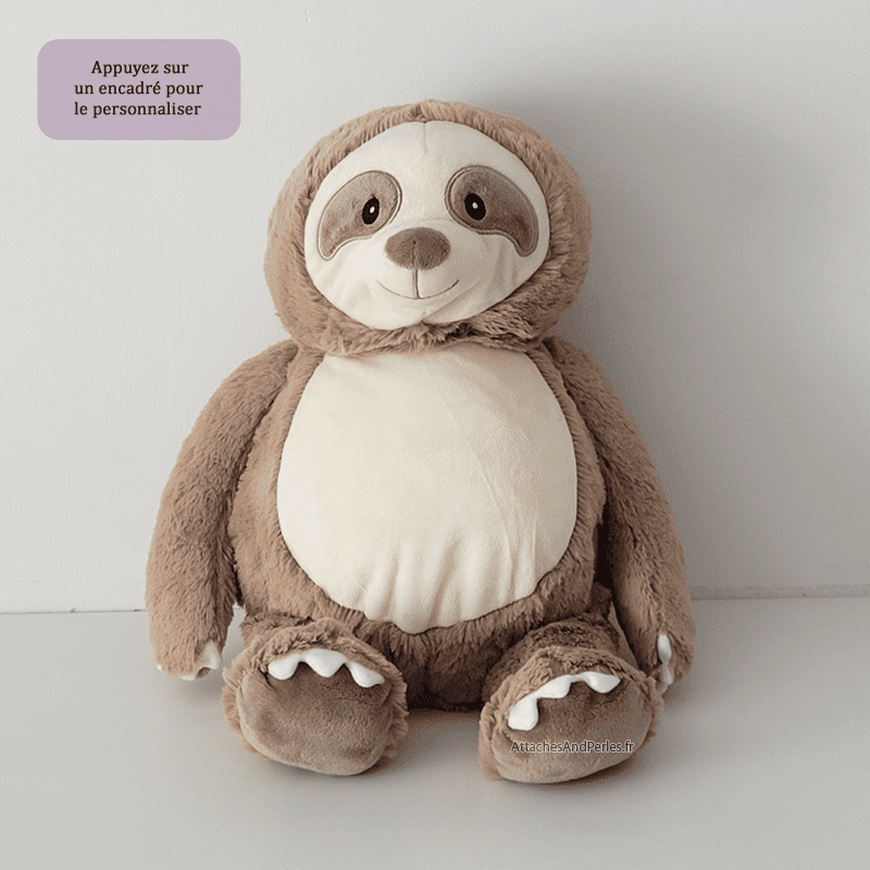 Peluche paresseux personnalisable